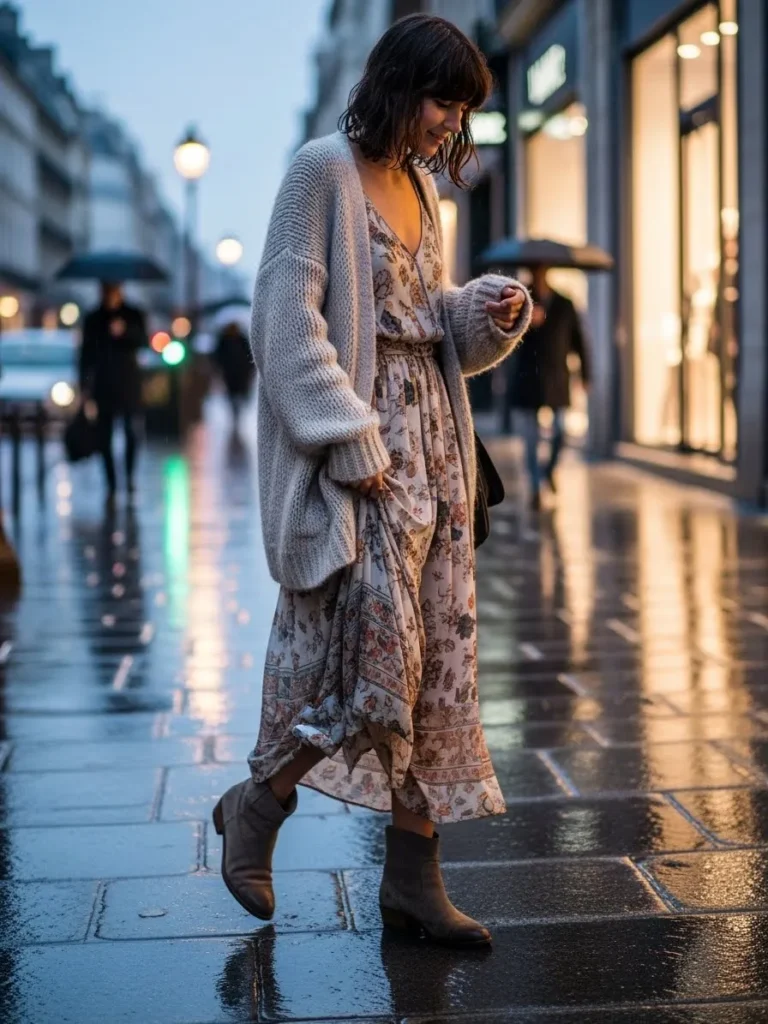 21 Beautiful Boho Rainy Day Outfits For Women With Free-Spirited Style