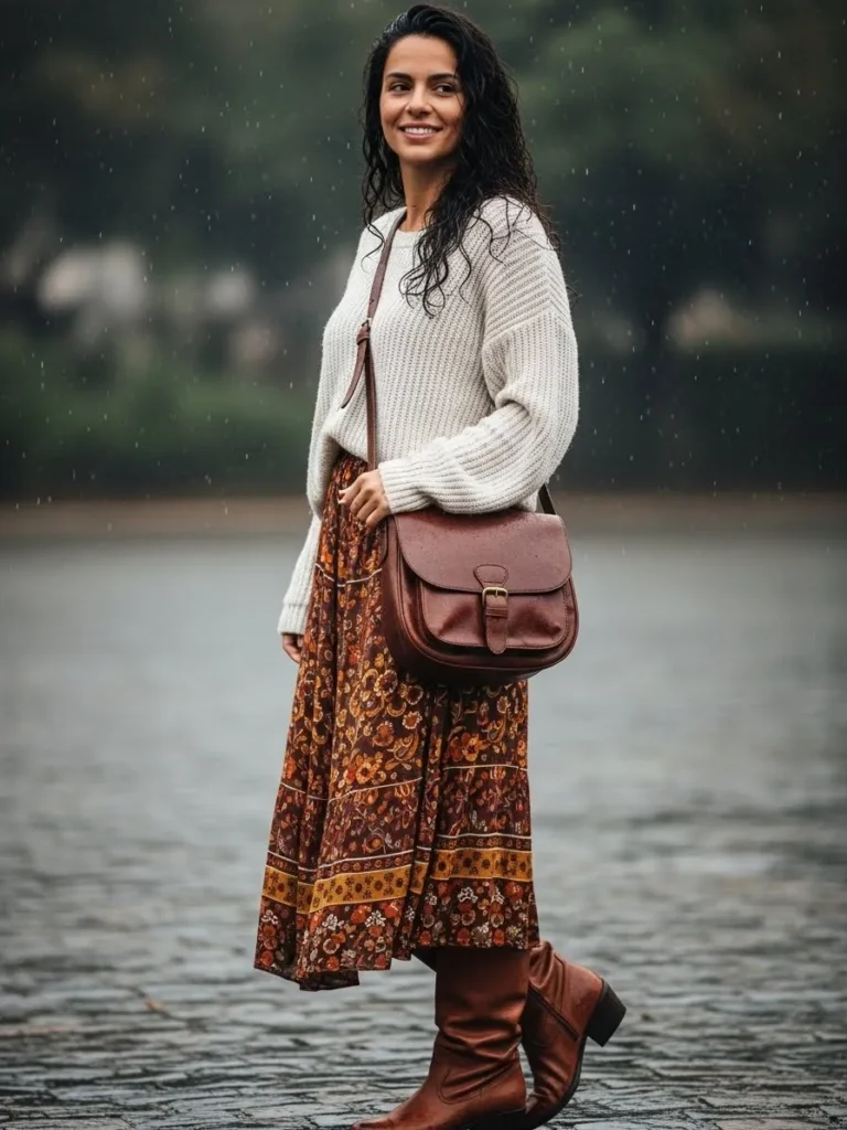 21 Beautiful Boho Rainy Day Outfits For Women With Free-Spirited Style